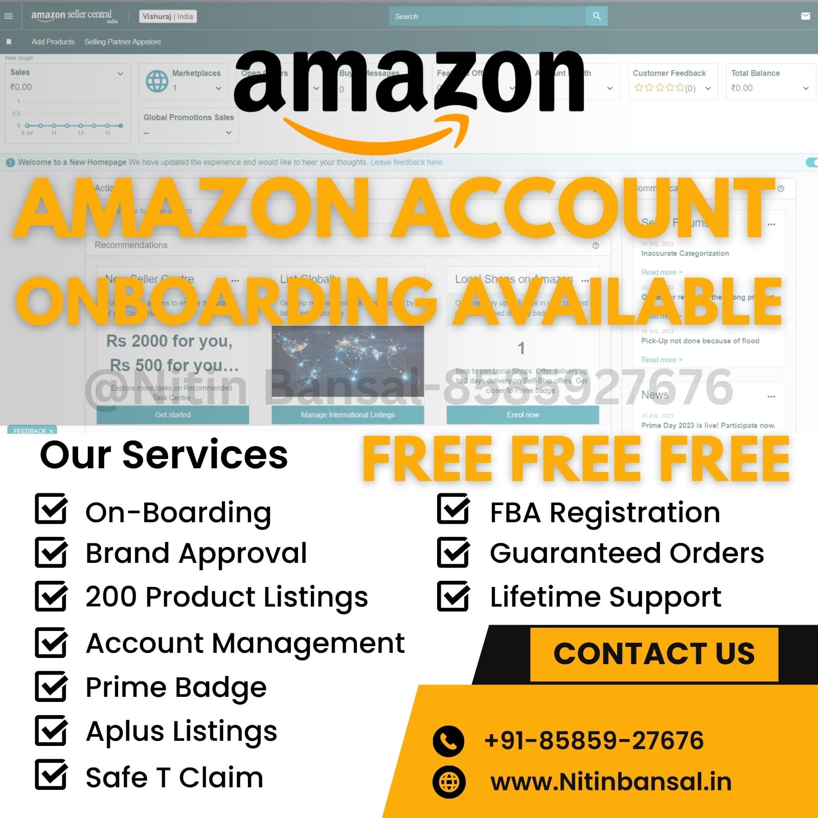 Amazon account management - Nitin Bansal